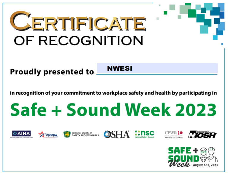 Safe and Sound Certification - Northwest Engineering Service, Inc.